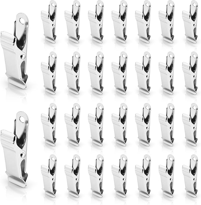 Sekonow 30Pcs Metal Mini Clamps, 0.5in Wide Alligator Clips Strong ...
