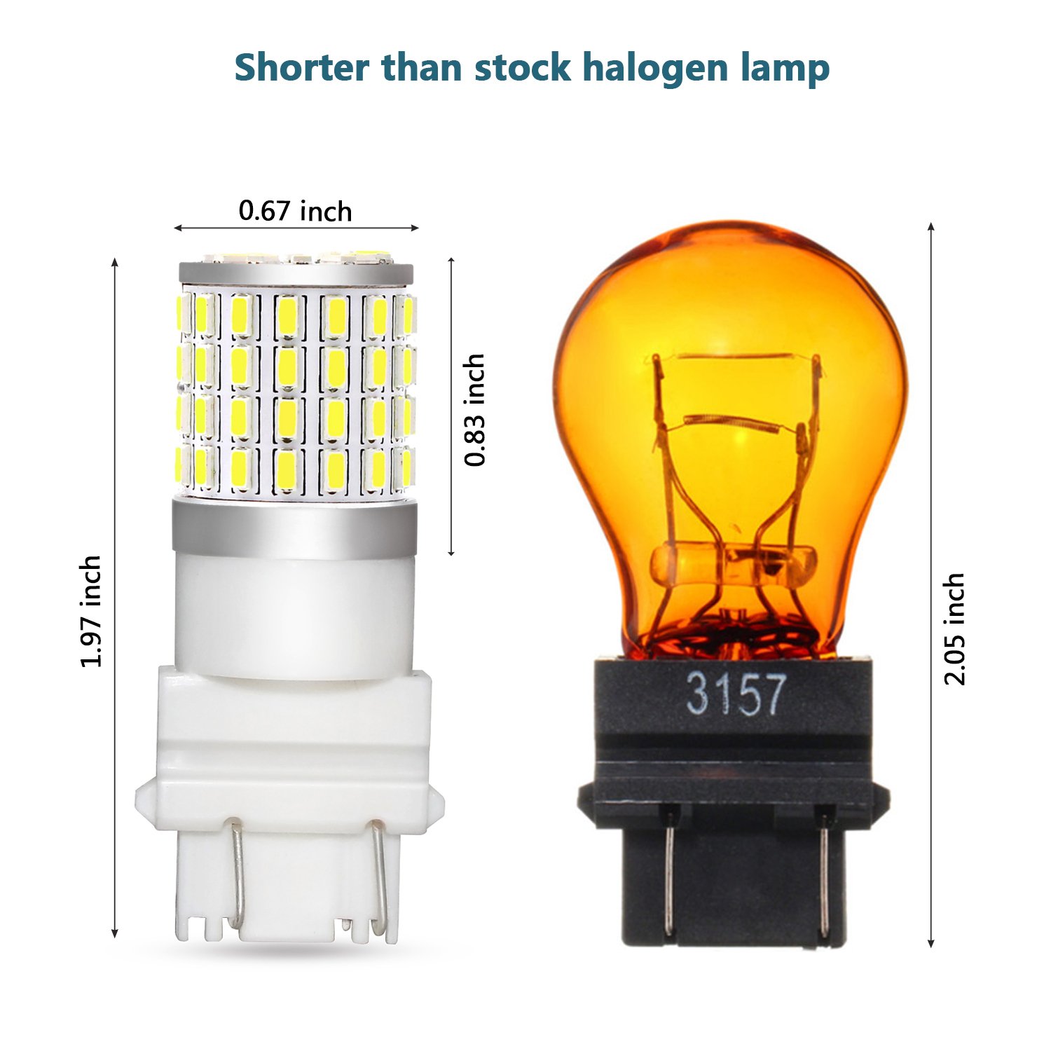 Vehicle LED Replacement Bulbs PHINLION 3157 Red LED Bulbs - Super ...