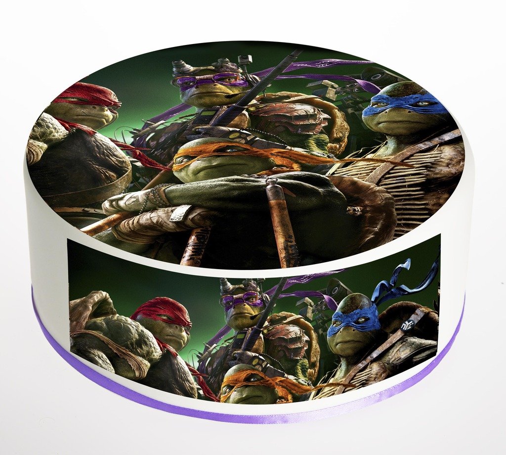 Teenage Mutant Ninja Turtles Cake Topper Round Cake Topper Edible ...