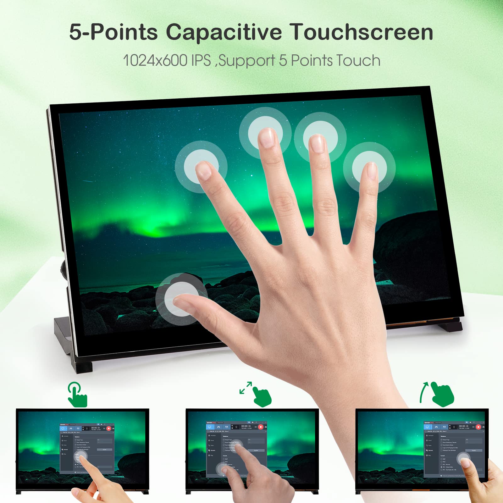Snapklik.com : 10.1 Inch Touchscreen Monitor Capacitive Touch Screen ...