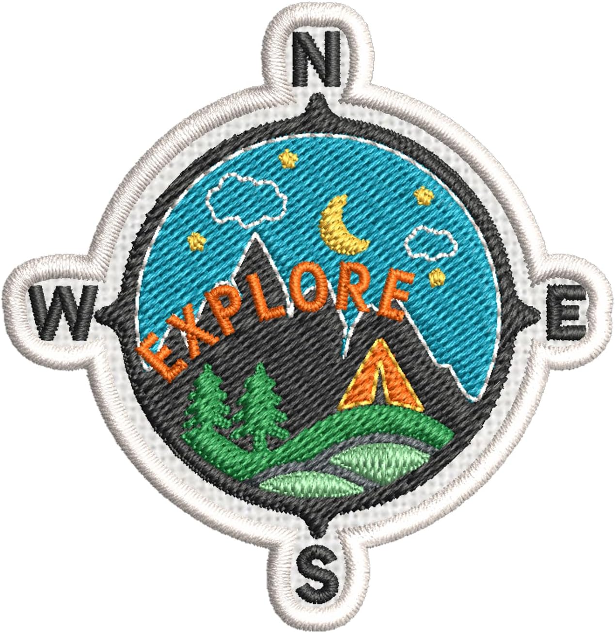 Amazon.com: Compass Lost Patch Iron-on Embroidered Applique for ...