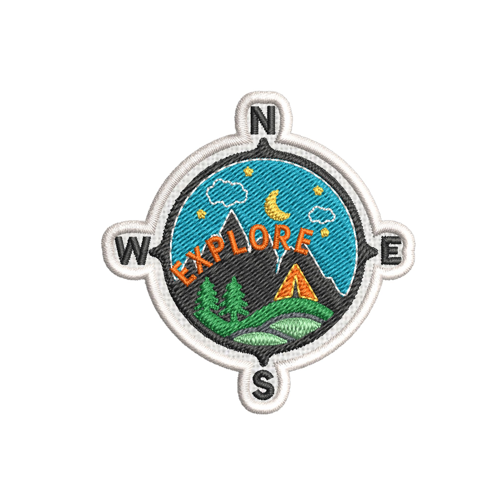 Amazon.com: Compass Lost Patch Iron-on Embroidered Applique for ...