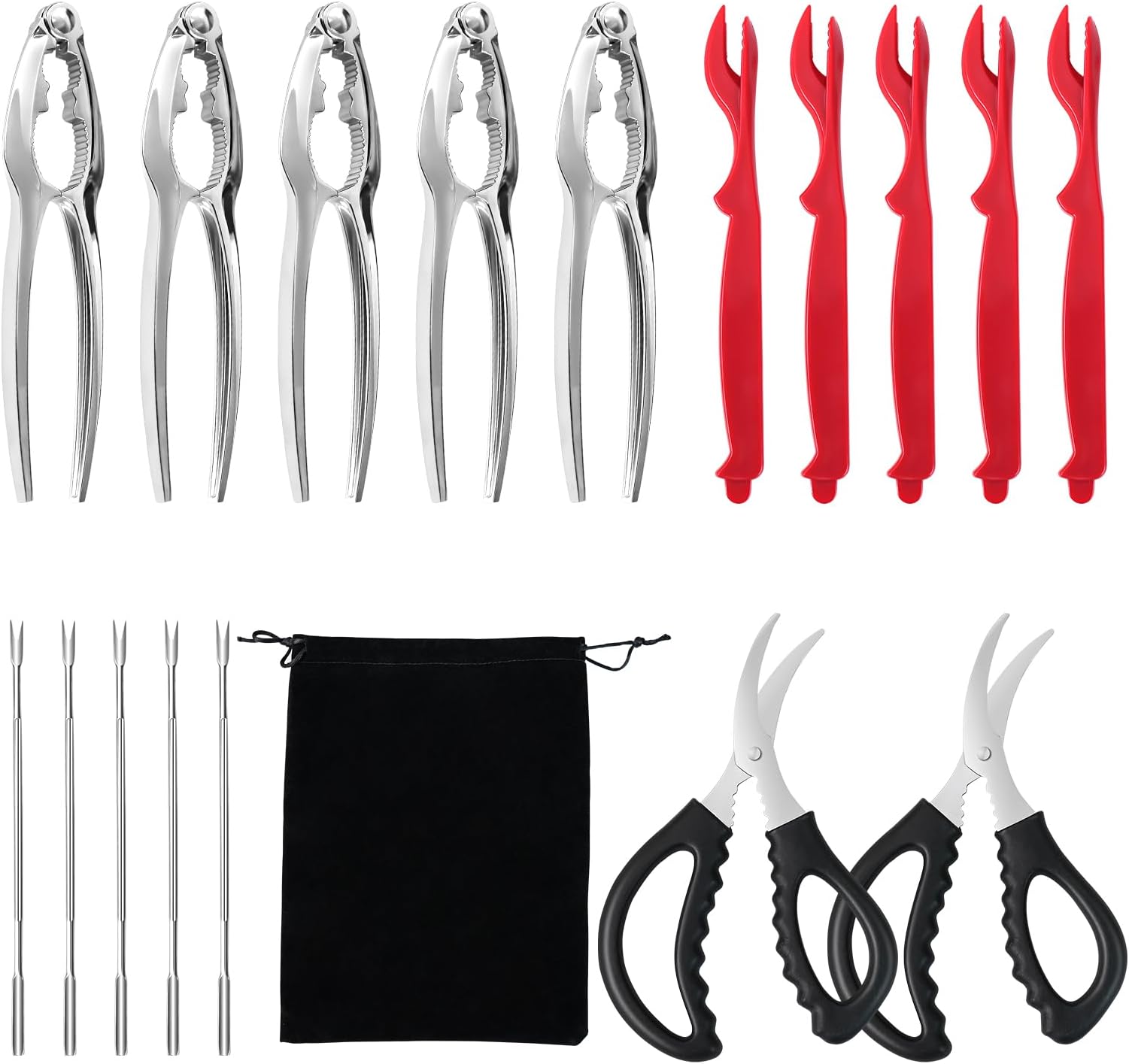 Amazon.com: Crab and Lobster Tools - Crab Leg Crackers and Picks Set ...