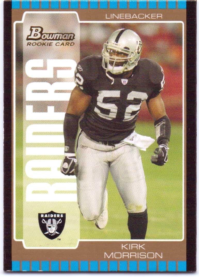 Amazon.com: Kirk Morrison 2005 Bowman Bronze Rookie #178 - Oakland ...