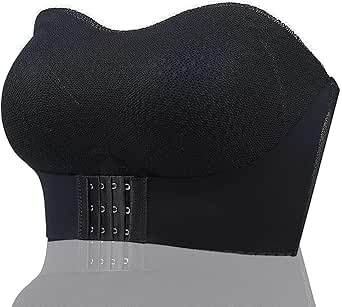 FHTECO Strapless Bandeau Bra Non-Slip Strapless Push Up Bras for Women ...