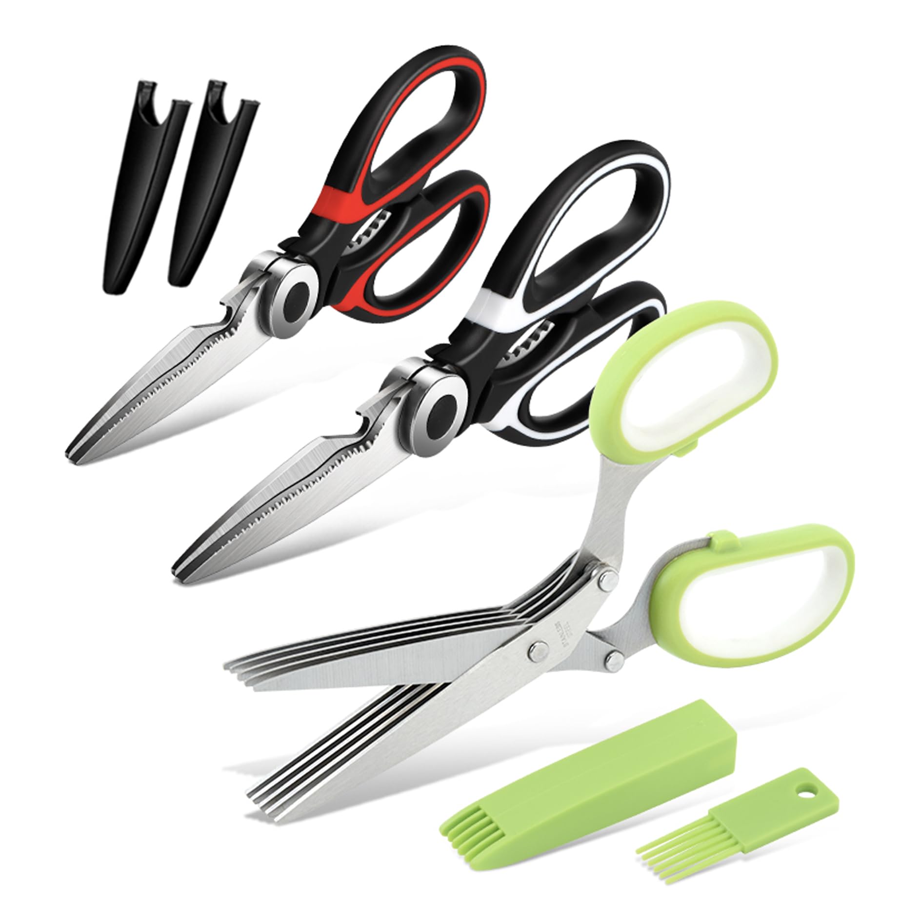 Amazon.com: Guanghao All Purpose Kitchen Shears with Protective Sheath ...