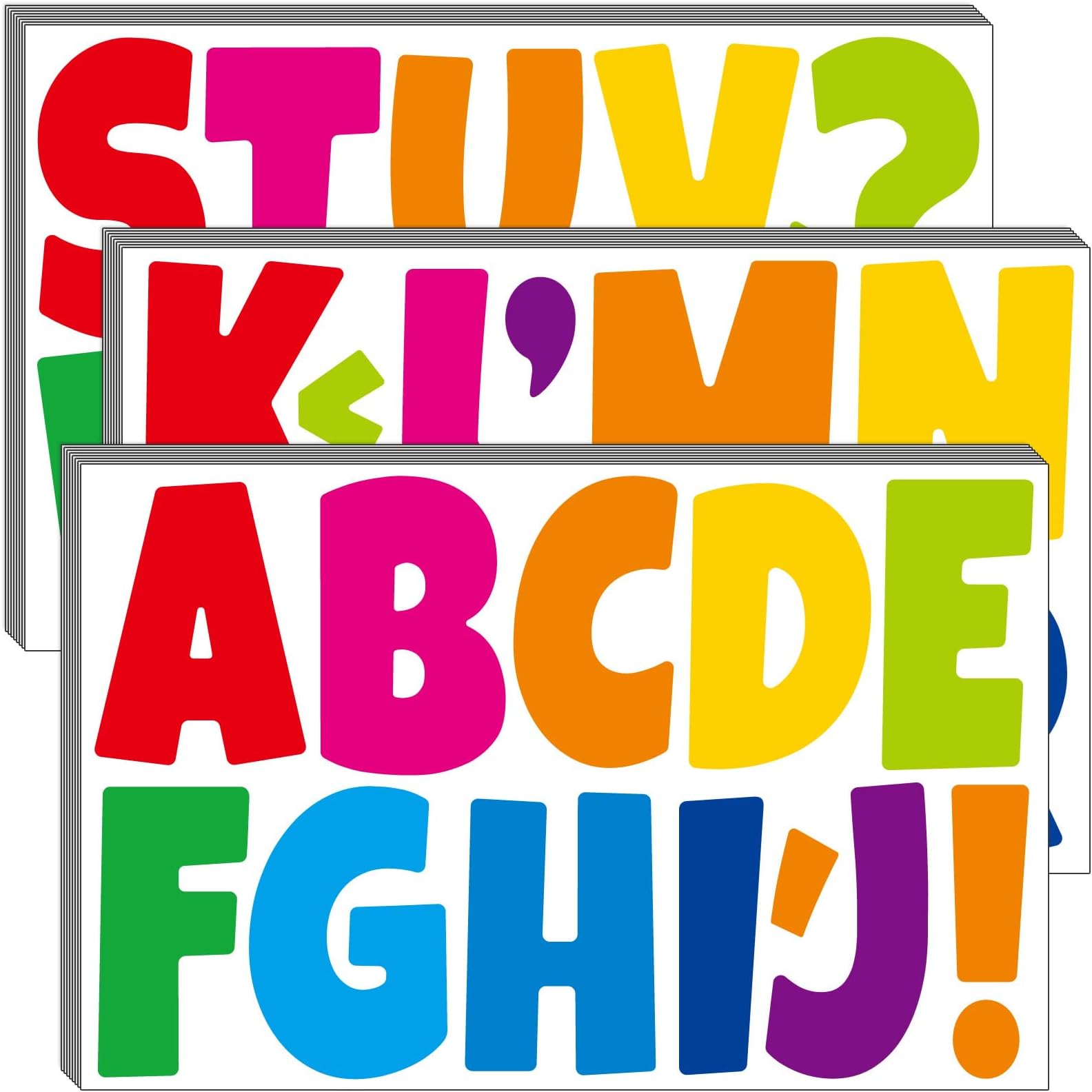 Amazon.com : Bemeol Bulletin Board Letters Set 18 Sheets 3 Inch ...