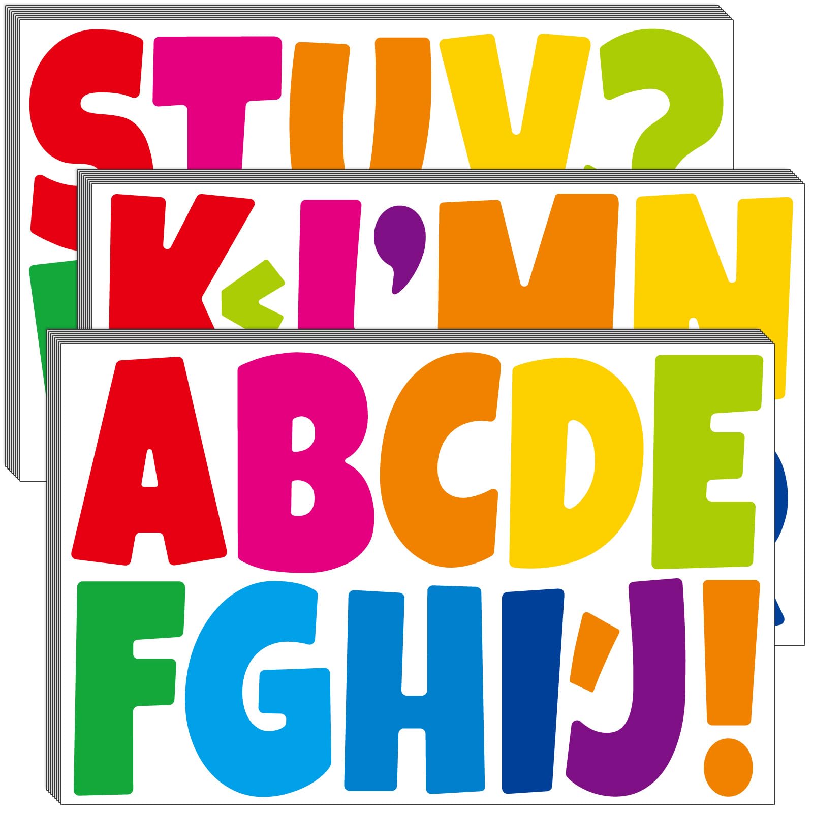 Amazon.com: Bemeol Bulletin Board Letters Set 18 Sheets 3 Inch Alphabet ...