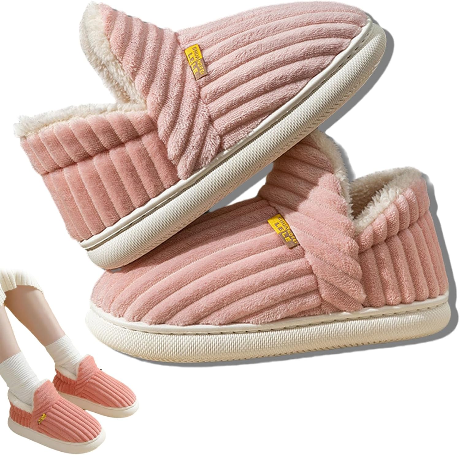 Cloud Slippers - Cozy Warm Winter Fashion Slippers Thick Sole Heated ...