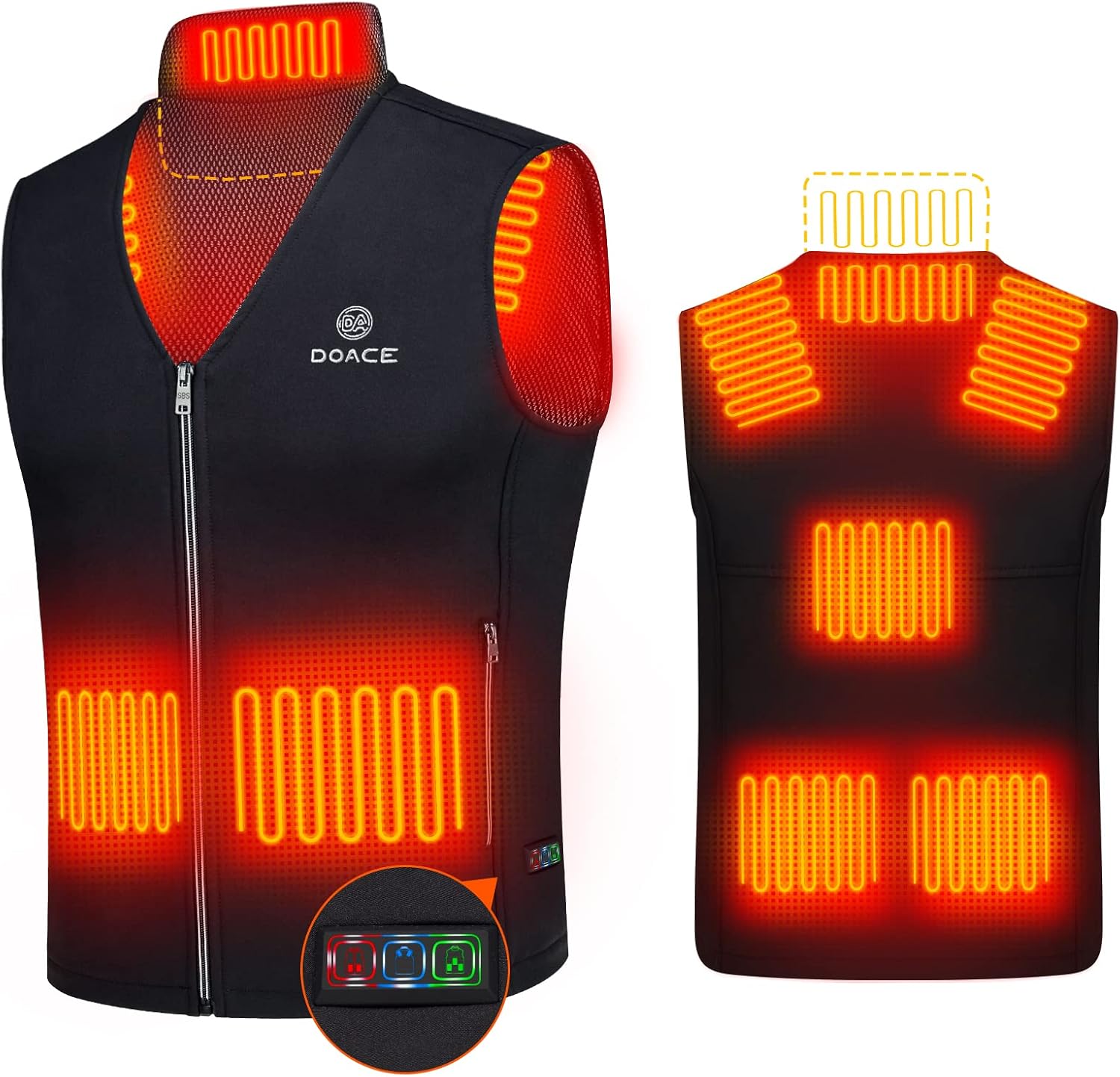 Amazon.com: DOACE Upgraded Heated Vest for Men and Women, Smart ...