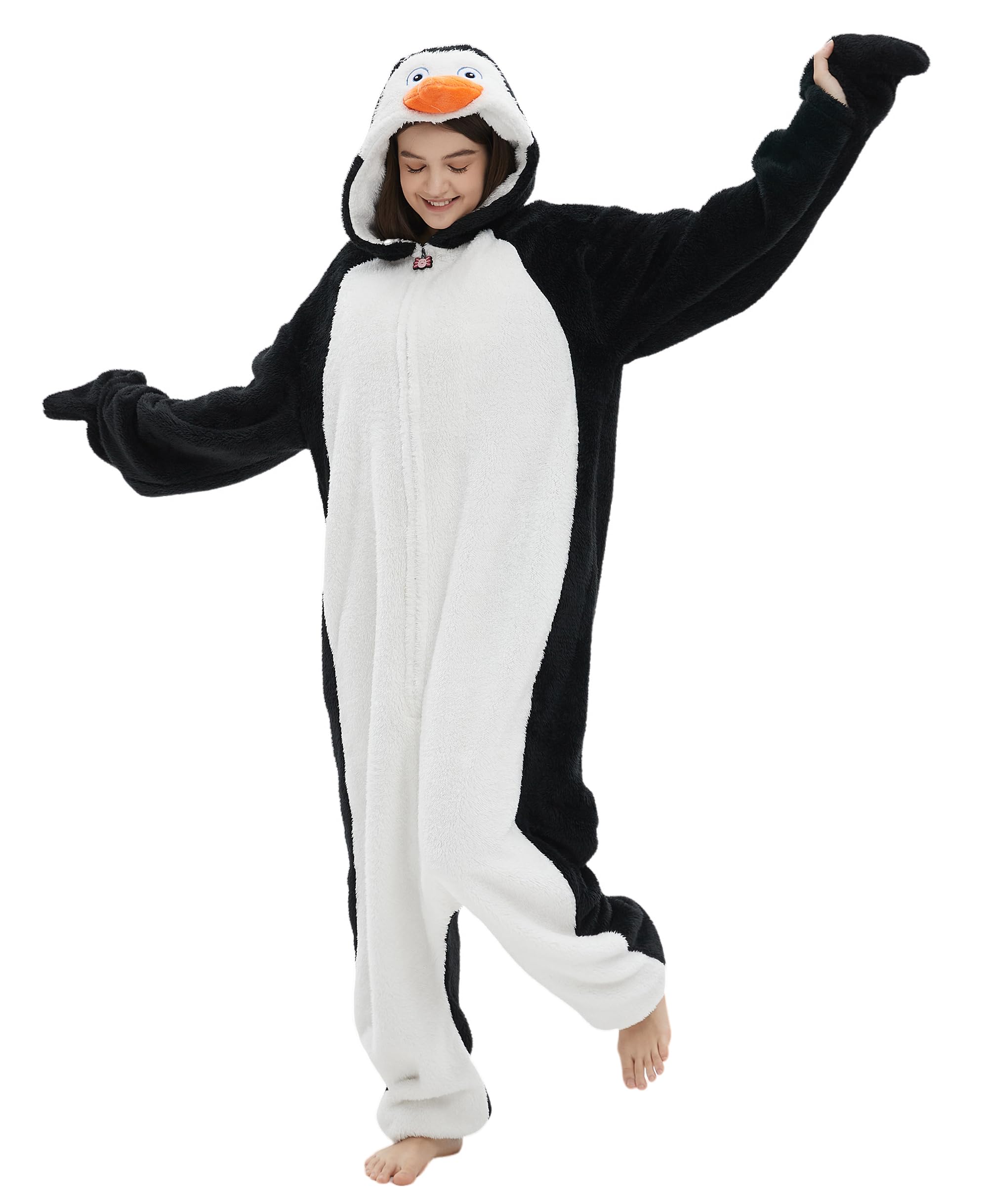 Snapklik.com : Unisex Adult Penguin Onesie Costume Plush Fleece ...