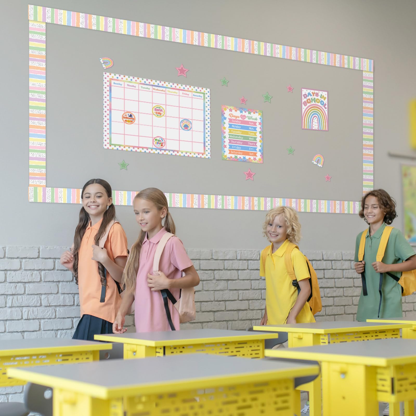 Snapklik.com : Zonon Classroom Bulletin Board Border 65 Feet Polk Dot ...