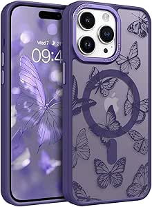 Amazon.com: BENTOBEN for iPhone 14 Pro Case,Cute Butterfly Pattern iPhone 14 Pro Magnetic Case ...