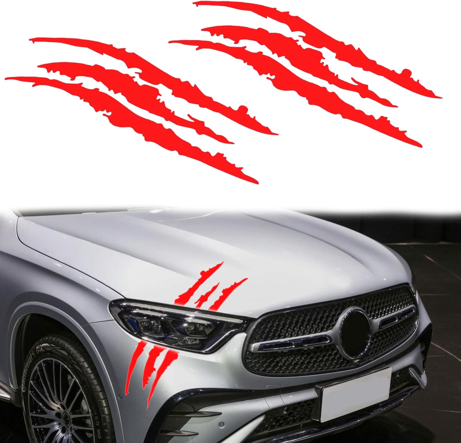 Amazon.com - Car Stickers Reflective Monster Claw Scratch Marks ...