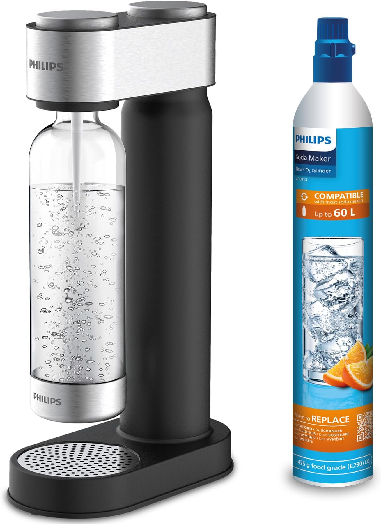 SodaStream Wassersprudler Crystal 3.0 Quick-Connect CO2-Zylinder und 1x ...