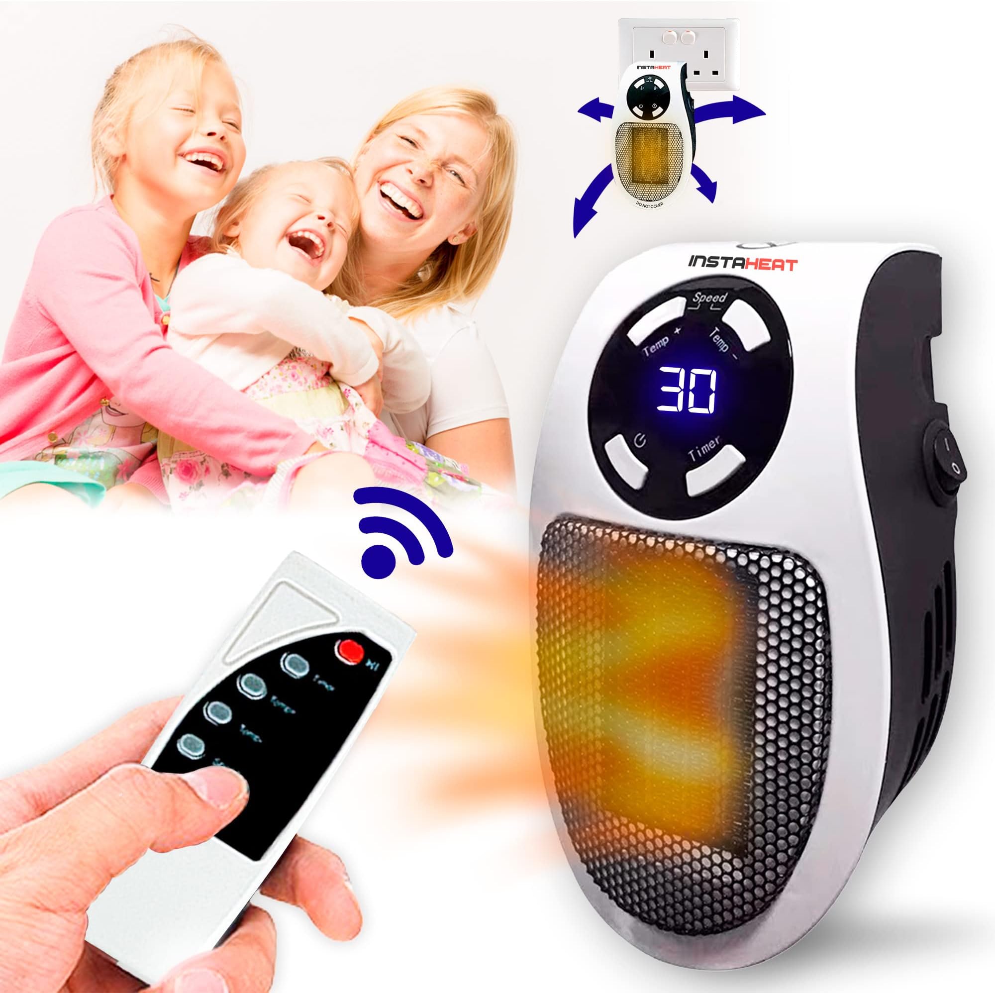 Insta Heat 500W Officiel Chauffage D'appoint, Radiateur Soufflant ...