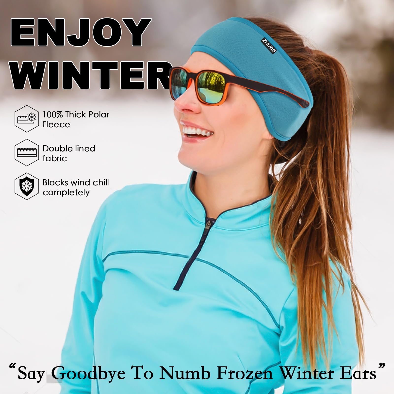 Snapklik.com : ZMUBB Fleece Ear Warmers For Men Women - Winter Headband ...