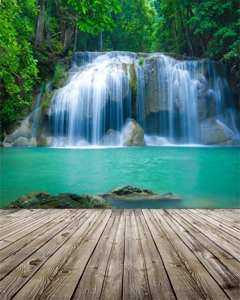 Amazon.com : AOFOTO 4x5ft Waterfall Photography Backdrop Nature ...