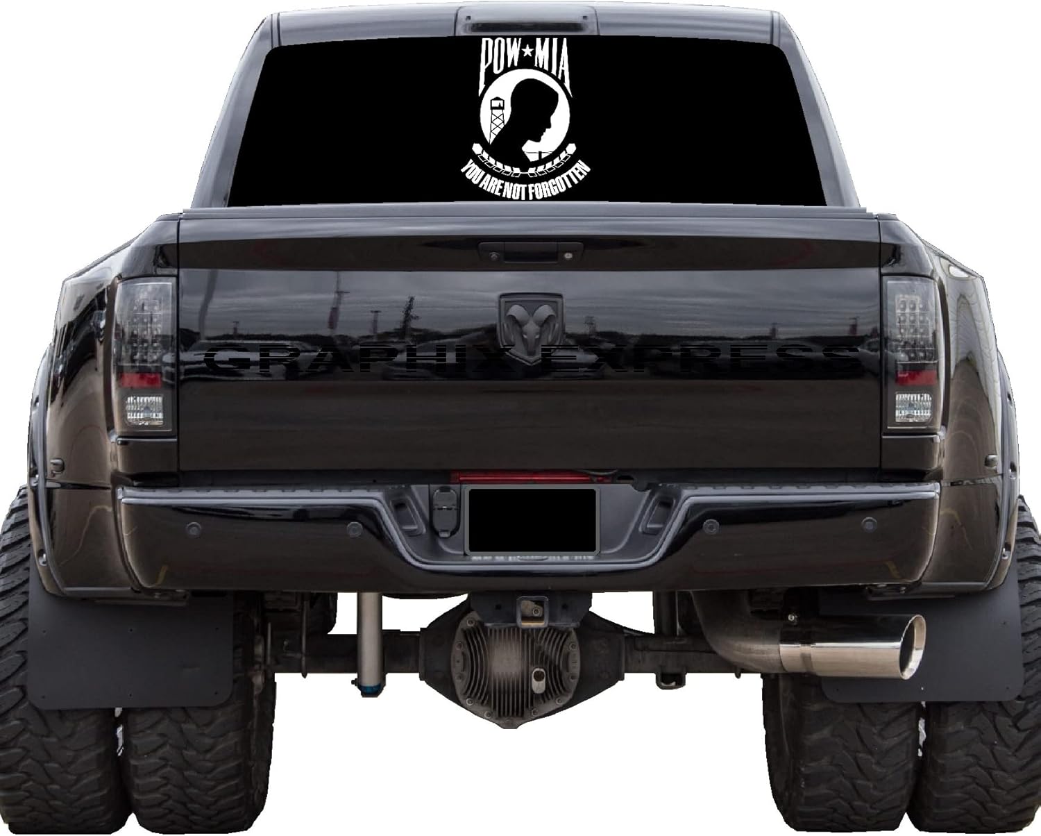 Amazon.com - GRAPHIX EXPRESS Truck Rear Window Decal (P49 POW MIA ...