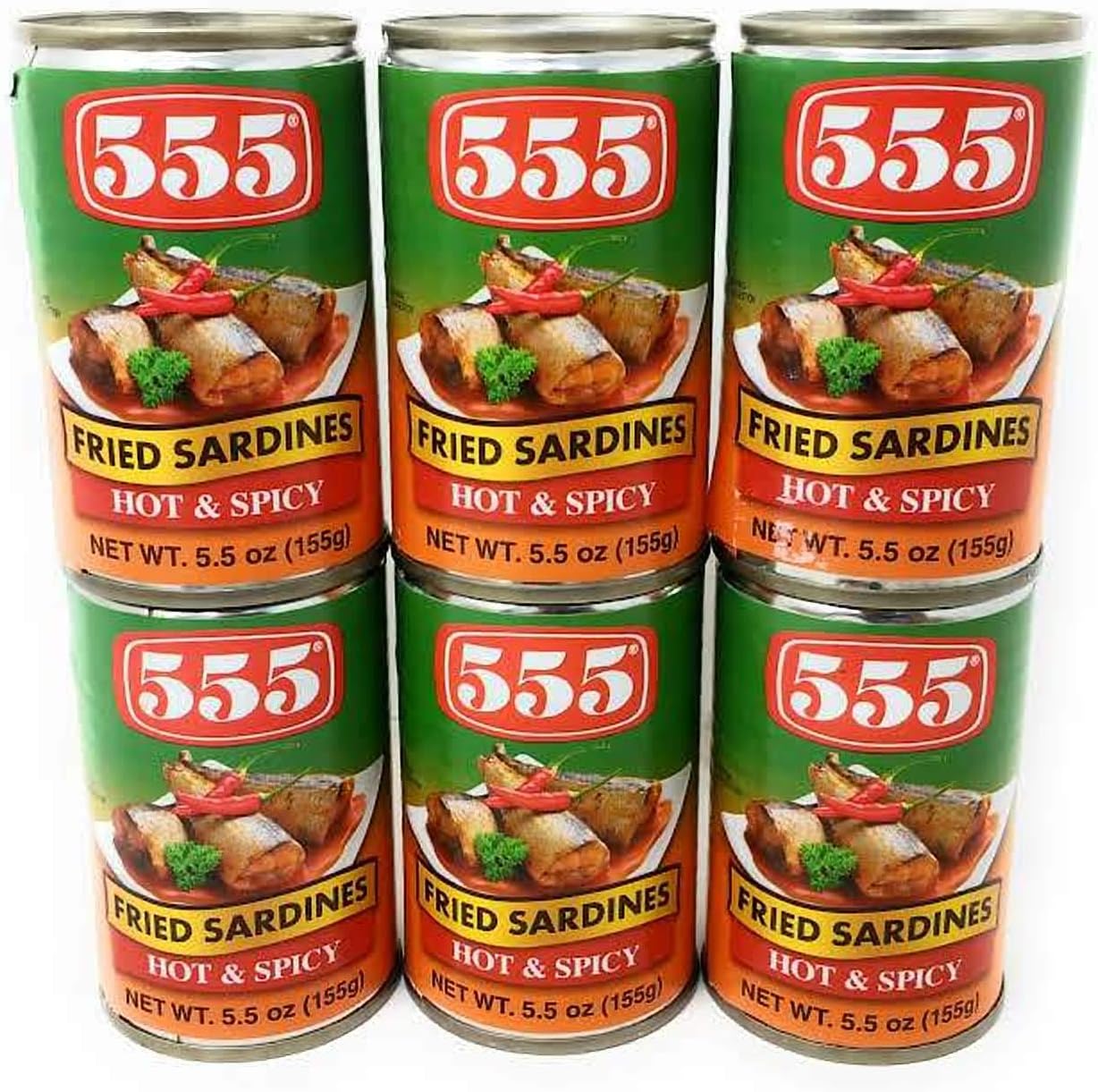 Amazon.com: 555 Sardines in Tomato Sauce 5.5oz (155g), 6 Pack : Grocery ...