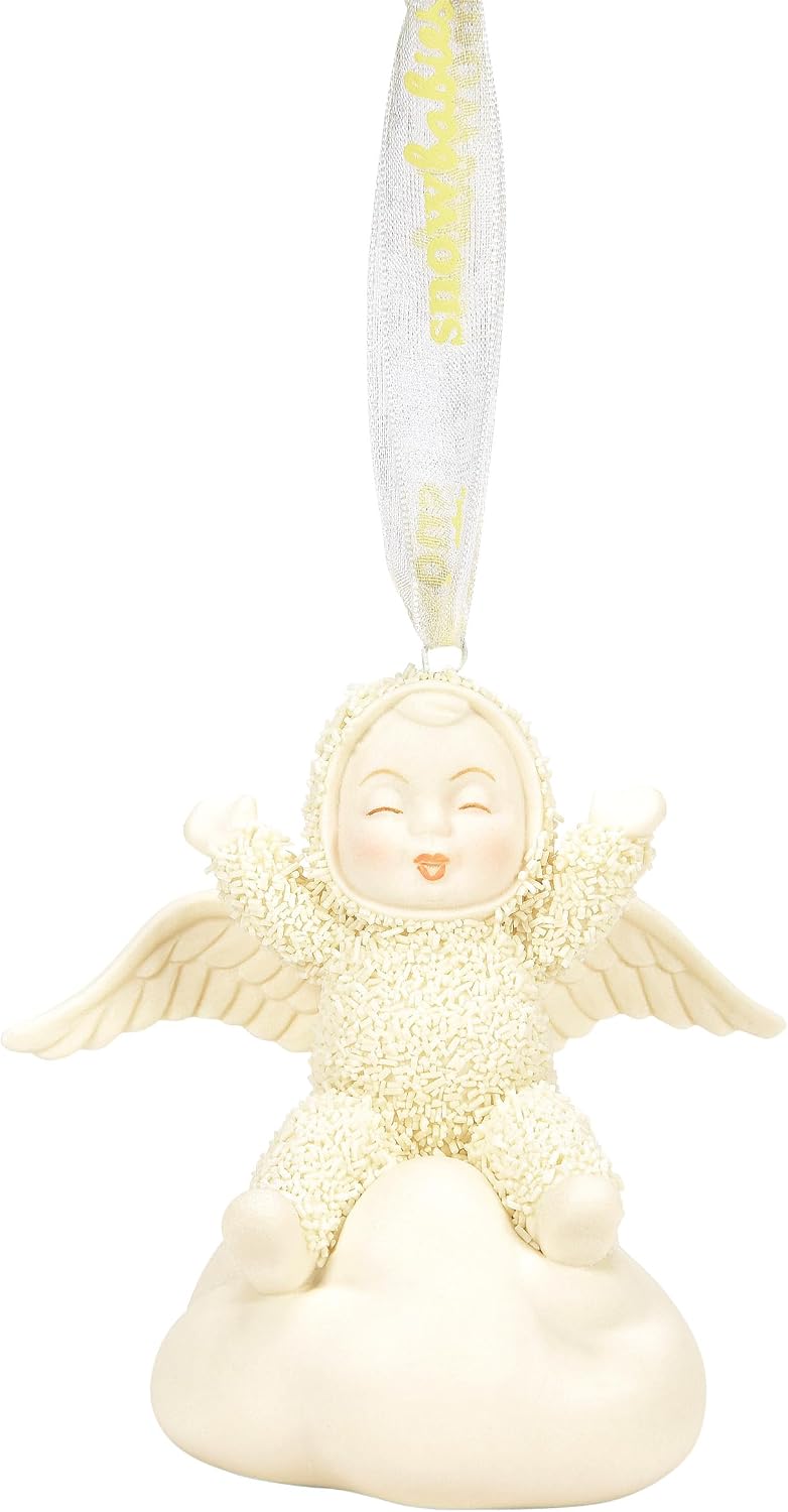 Amazon.com: Department 56 Snowbabies Angel on a Cloud Playing Glowing ...