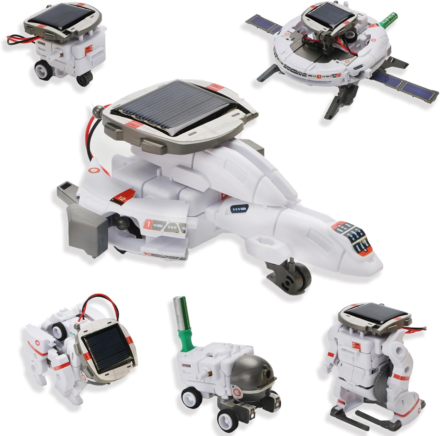 Amazon.com: 6-in-1 STEM Solar Robot Kit, Solar Robot Space Toys ...