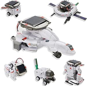 Amazon.com: 6-in-1 STEM Solar Robot Kit, Solar Robot Space Toys ...