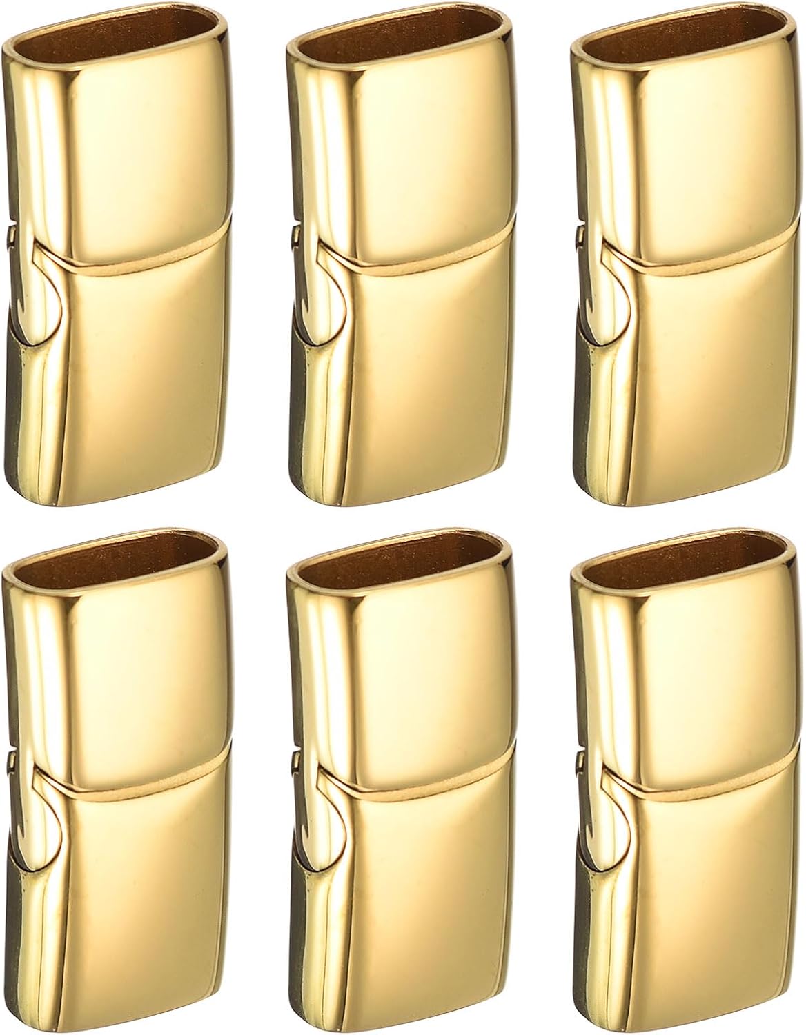 Amazon.com: uxcell 6Pcs 10mmx5mm Flat Leather Clasps, Jewelry Bracelet ...