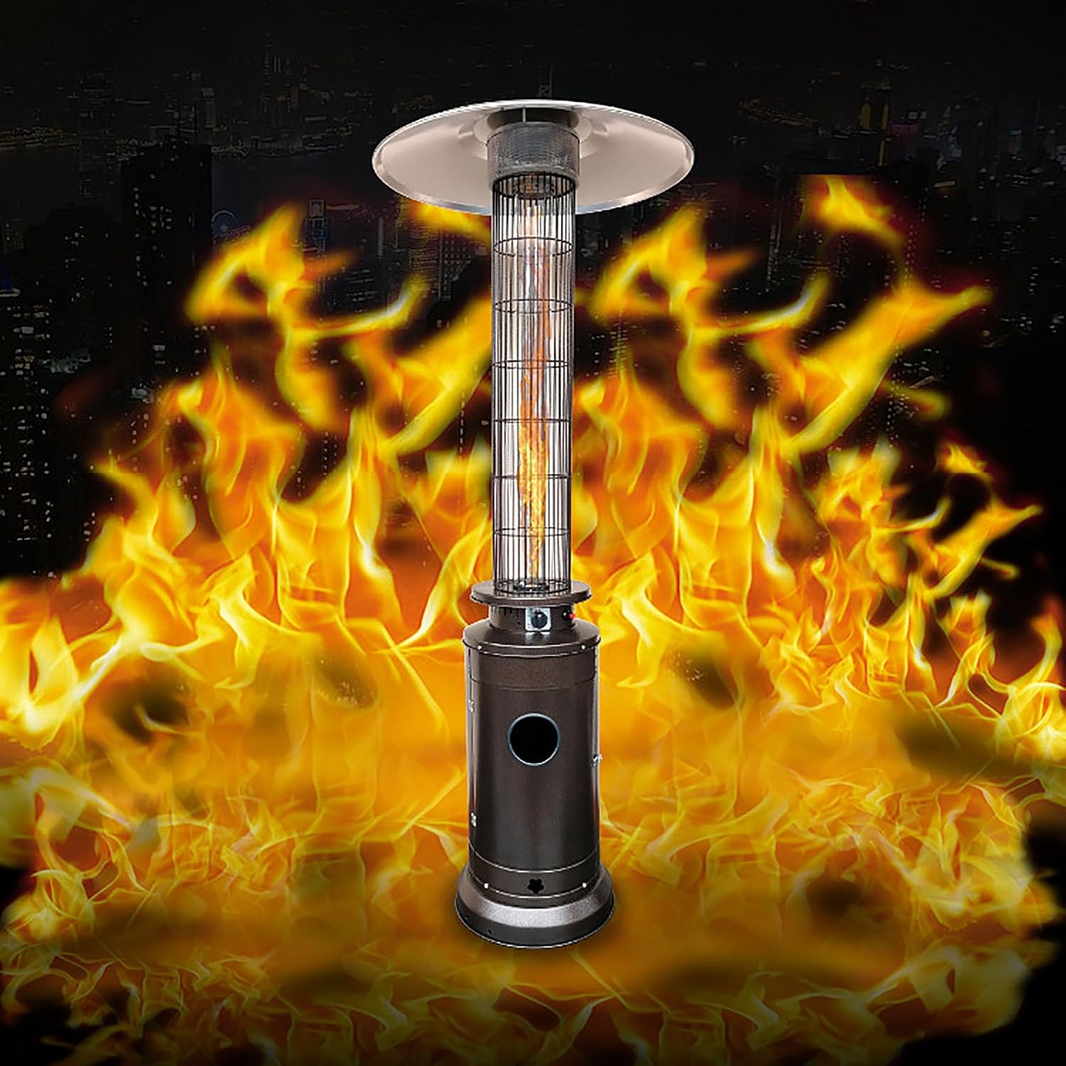Amazon.com: SEAVI Patio Heater, Gas Cylinder Heater with Glass Tube ...