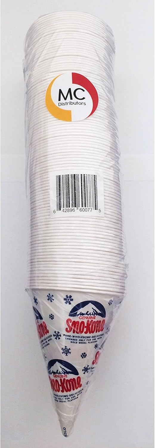 Dot Red MC Distributors – Gold Medal 100 Retro 6oz Snow Cone Cups – Wax ...