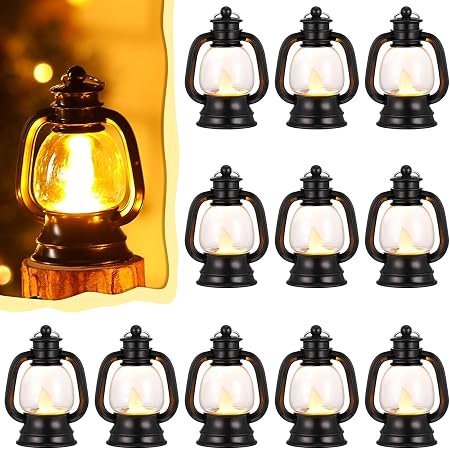 Amazon.com: Reperla 12Pcs Mini Lantern Decorative with Flickering LED ...