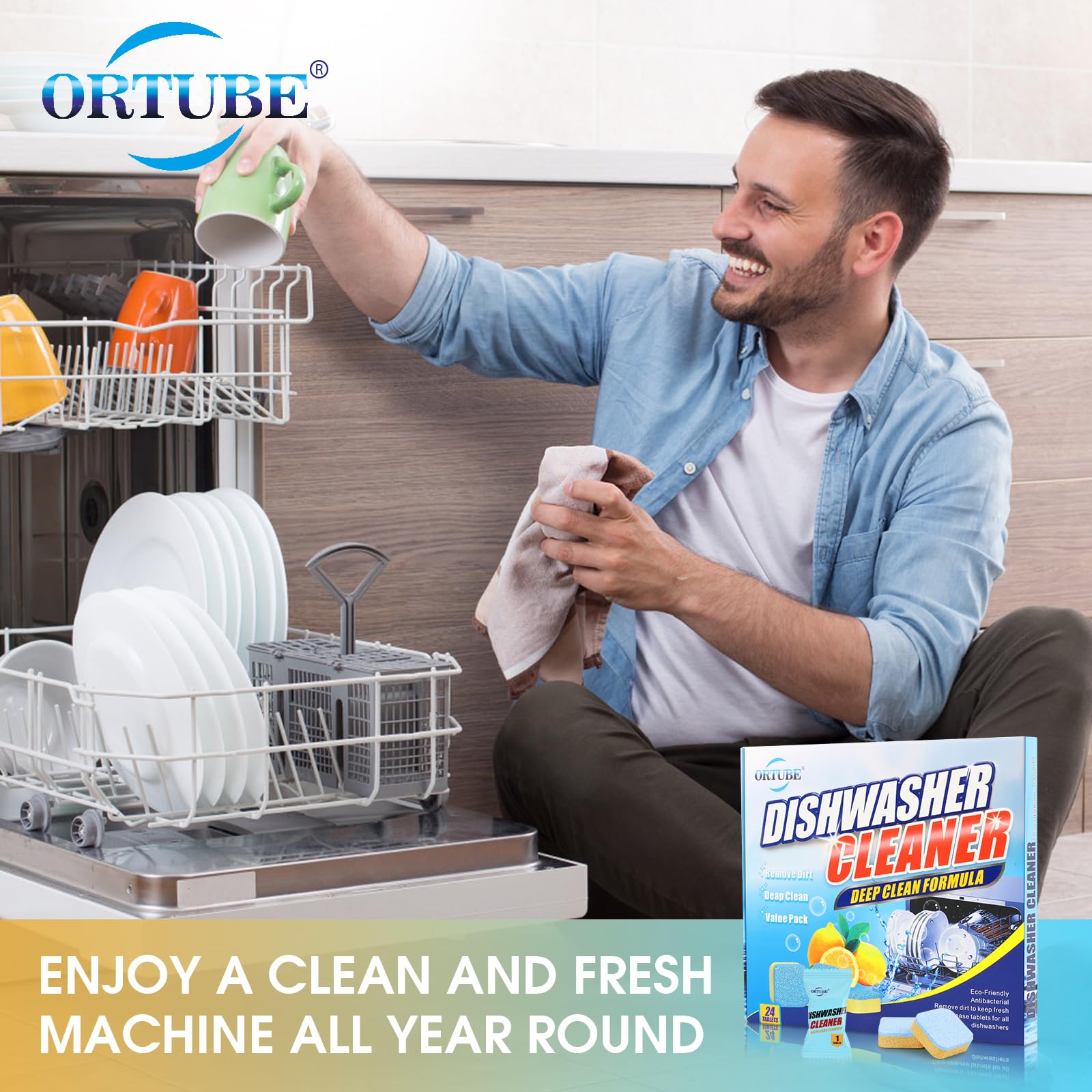 Snapklik.com : Dishwasher Cleaner And Freshener Tablets - 24 Pack Deep ...
