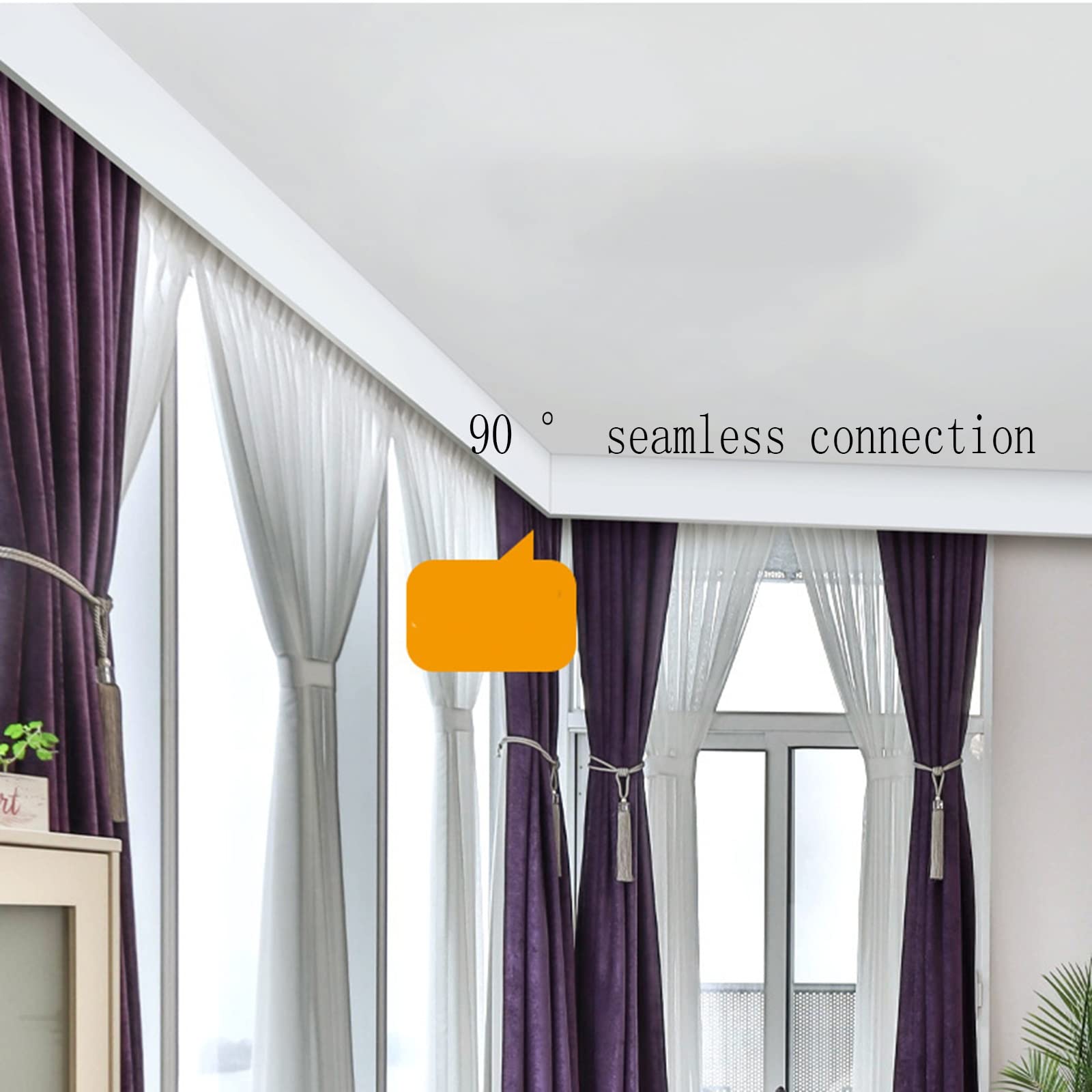 Curtain Box KARLLEO Curtain Pelmet Cassette Box For Window With Track
