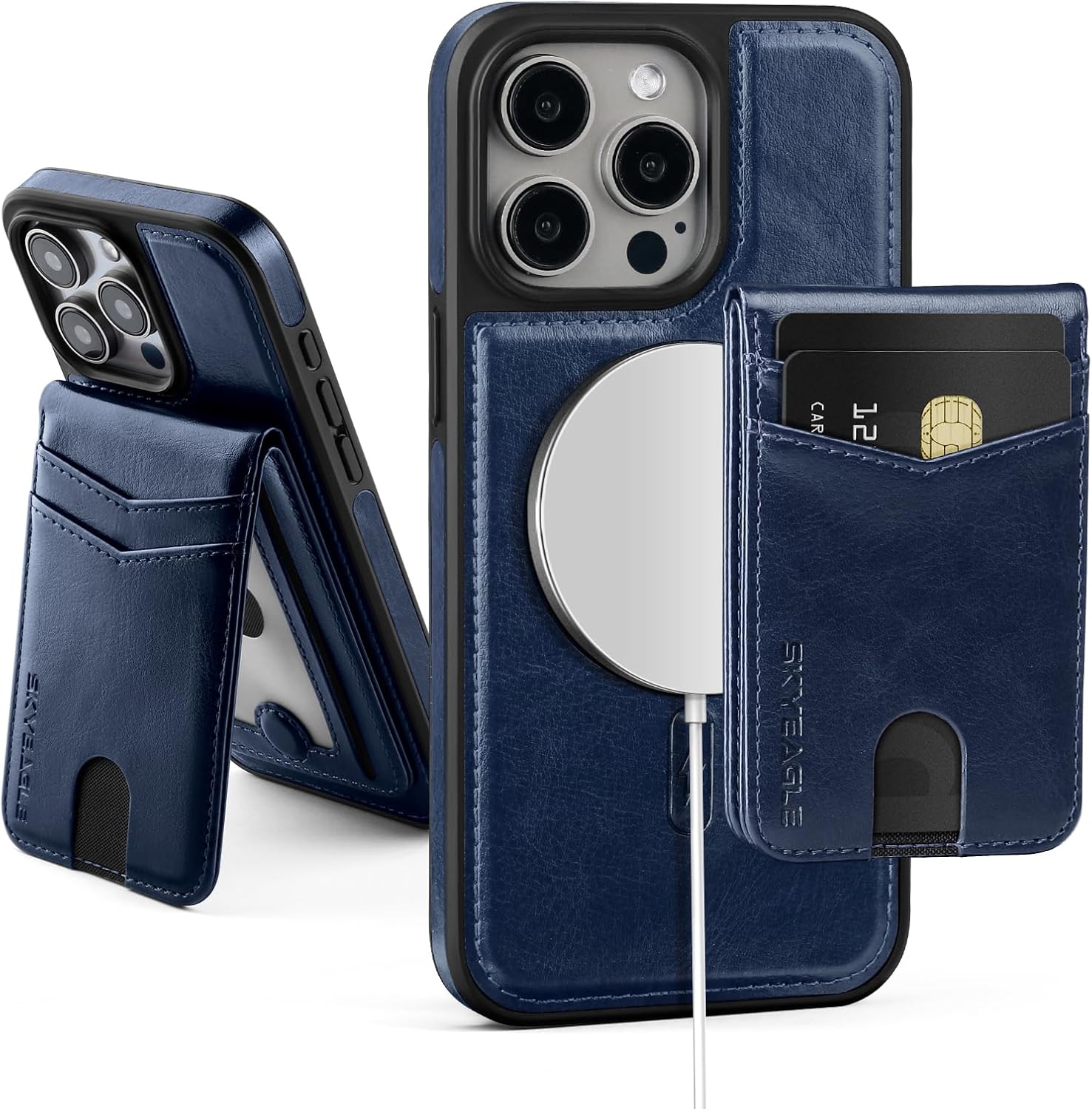 Amazon.com: SkyEagle for Compatible Magsafe Magnetic 2 in 1 Detachable iPhone 12 Pro Wallet Case ...