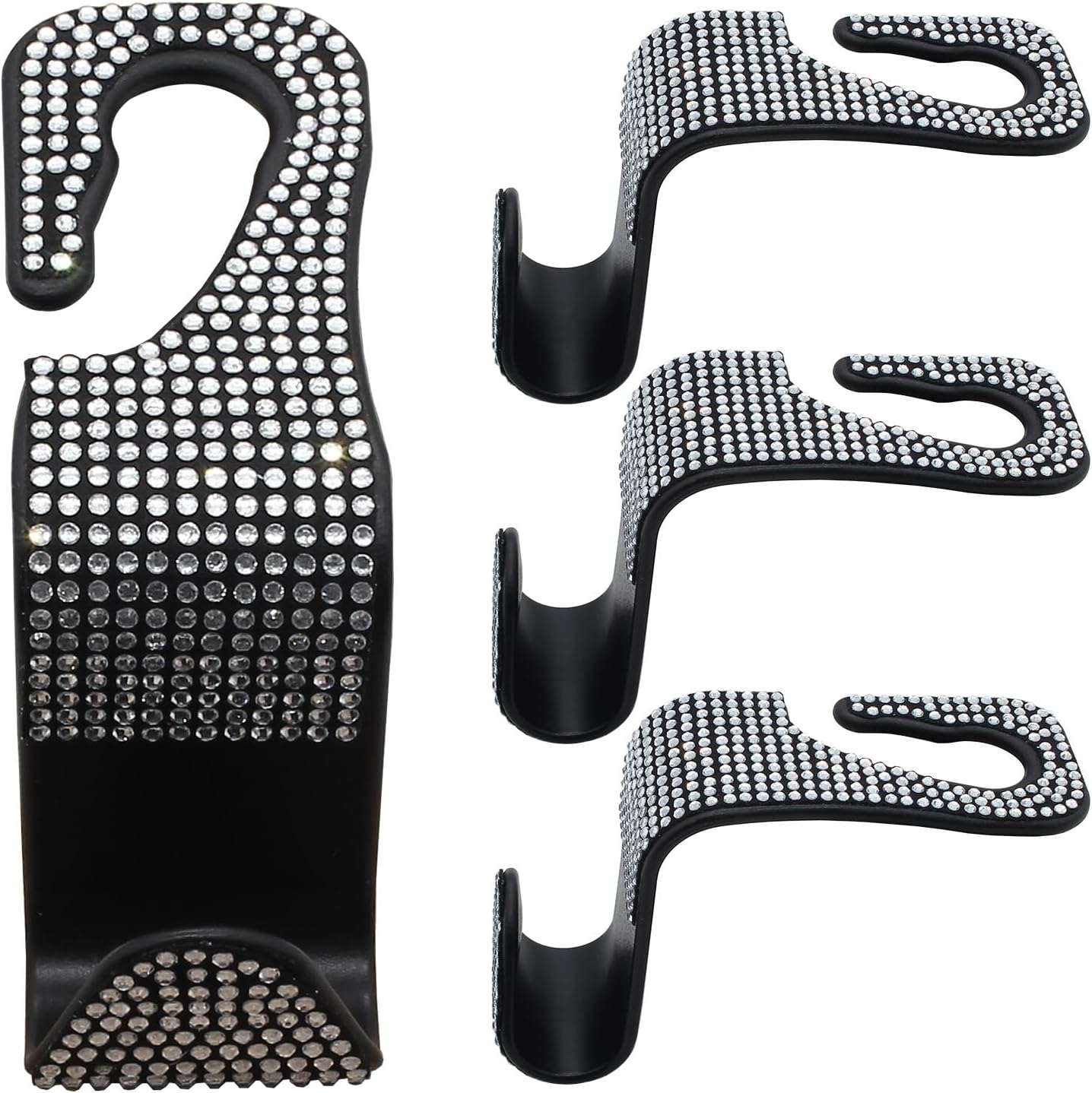 Amazon.com: Hitefu 4PCS Bling Car Seat Headrest Hooks, Rhinestone Car ...