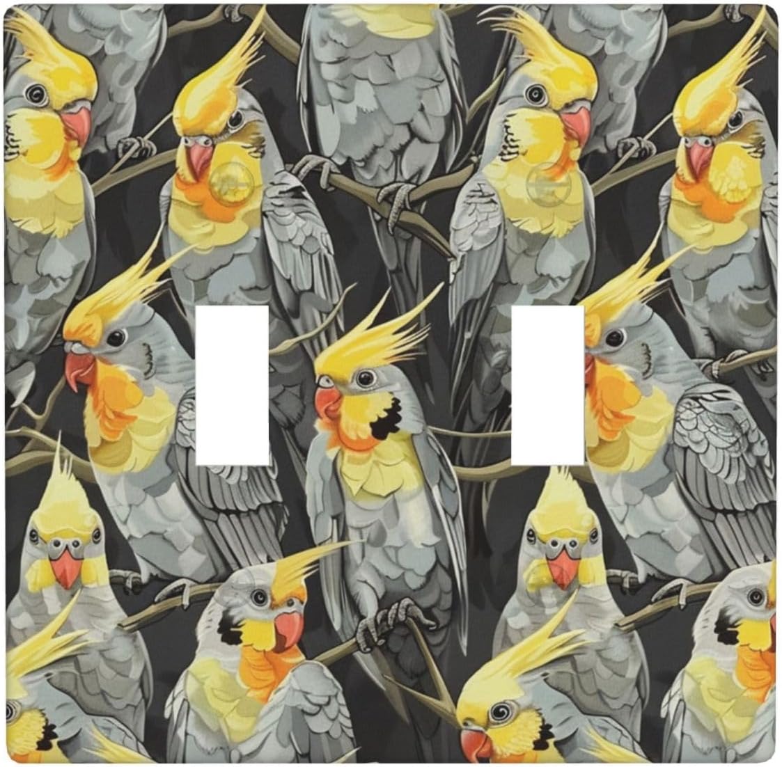 Amazon.com: Grey Cockatiels Parrot Bird Tree Cute Light Switch Cover ...
