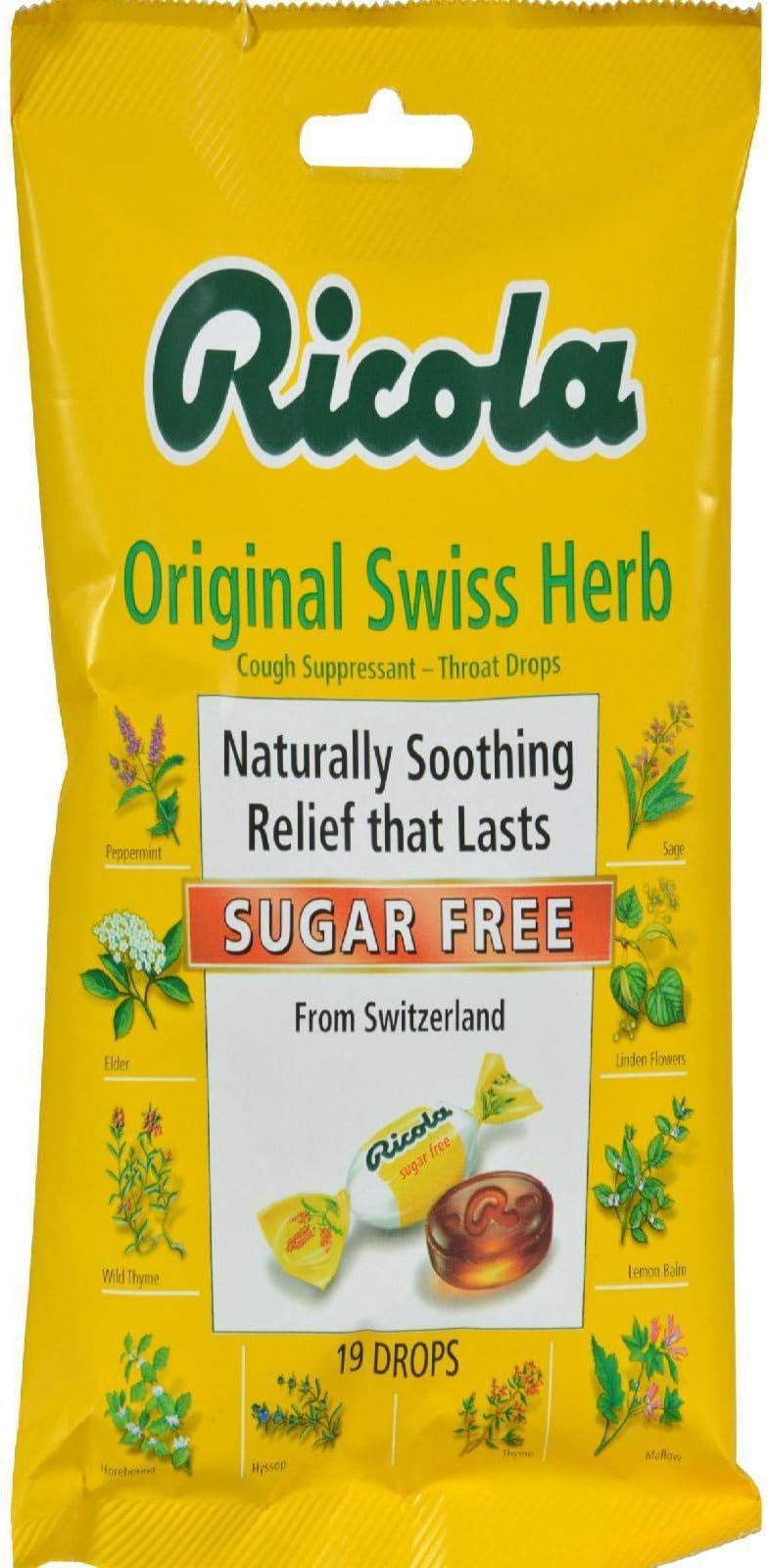 Amazon.com : Ricola Sugar Free Swiss Herb Herbal Cough Suppressant ...