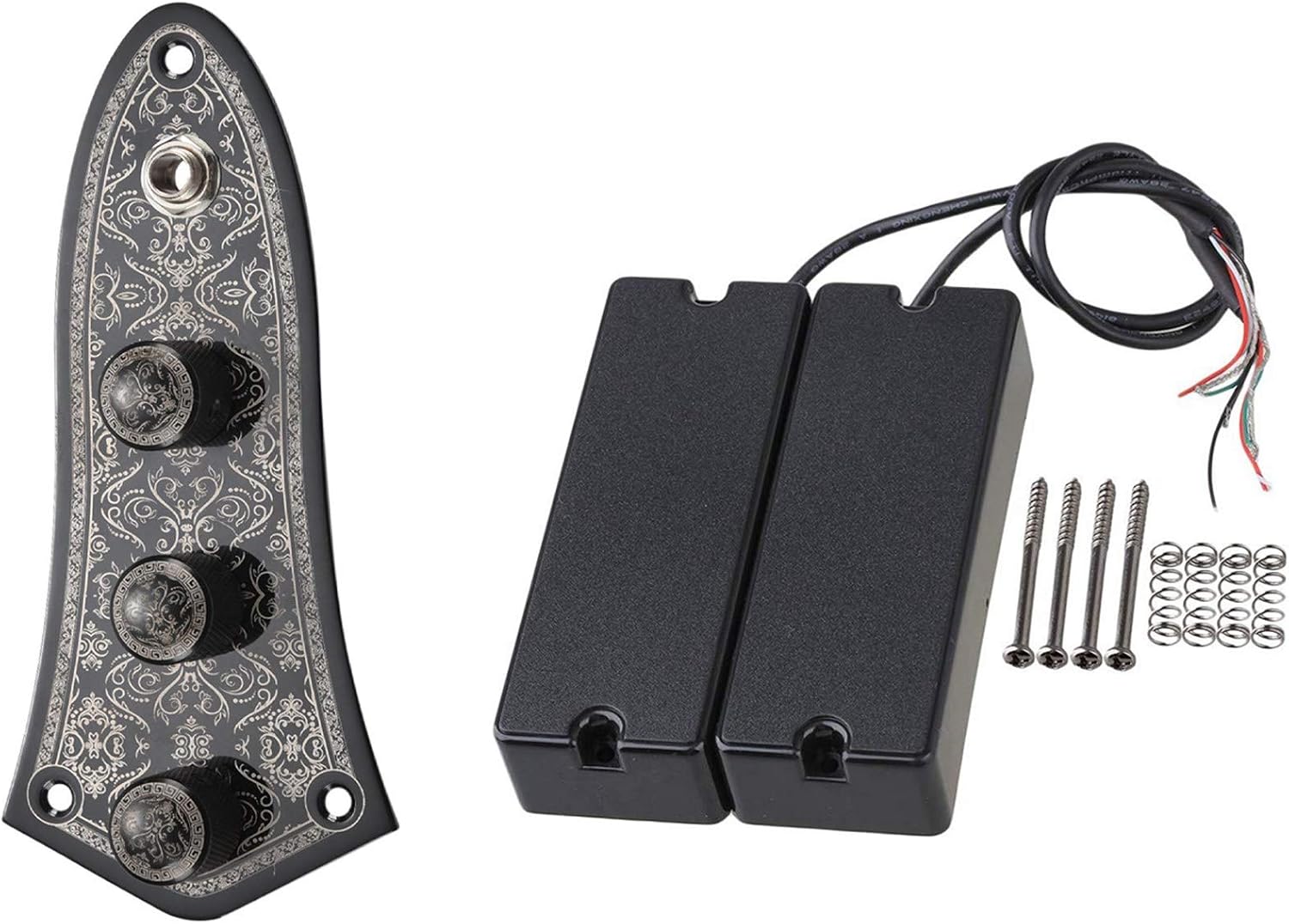 Torsten 1 Pcs Engraving Harness Control Panel & 2 Pcs 5 String Bass ...
