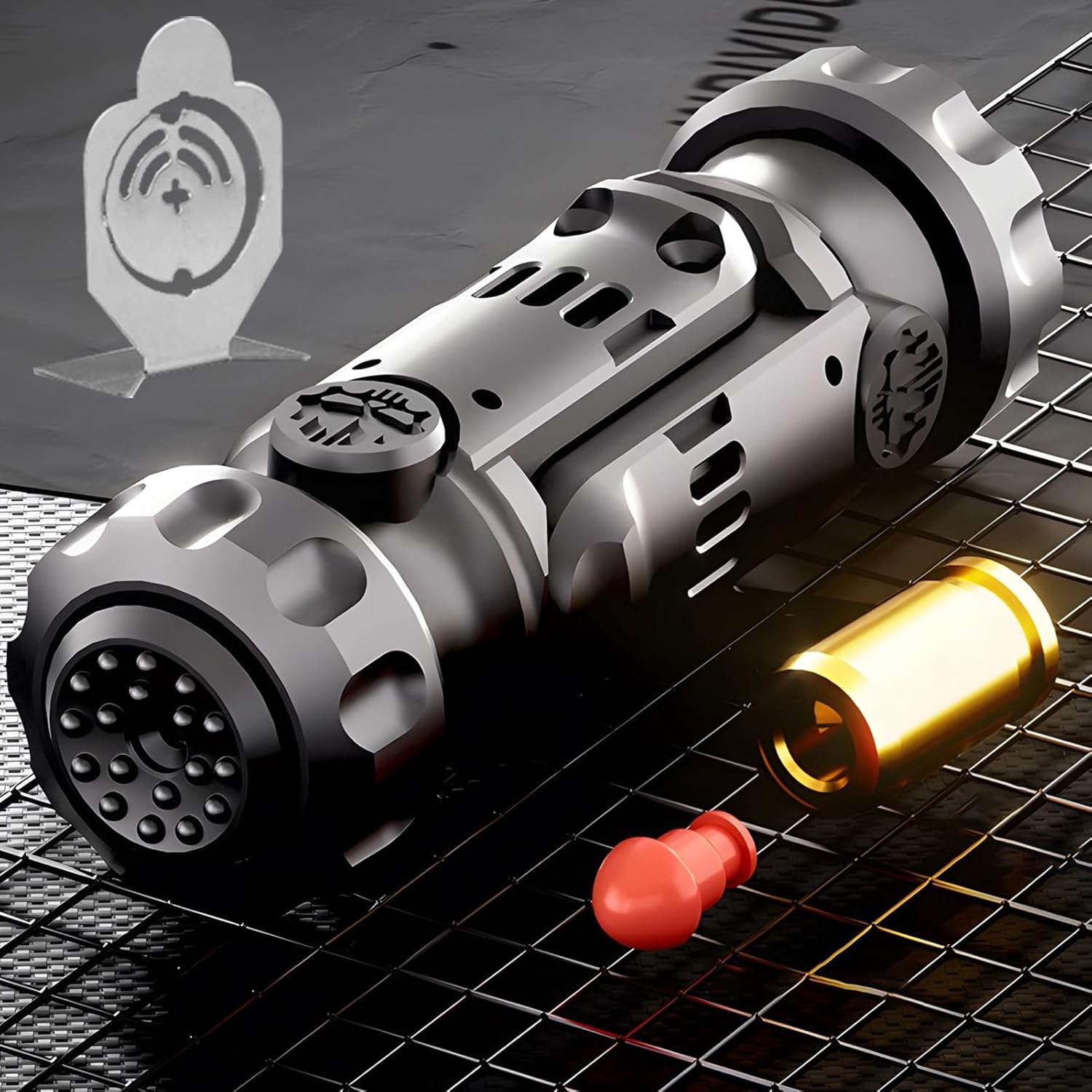 Amazon.com: Metal Tungsten Steel Fidget Toy Gun Fidget Slider Fidget ...