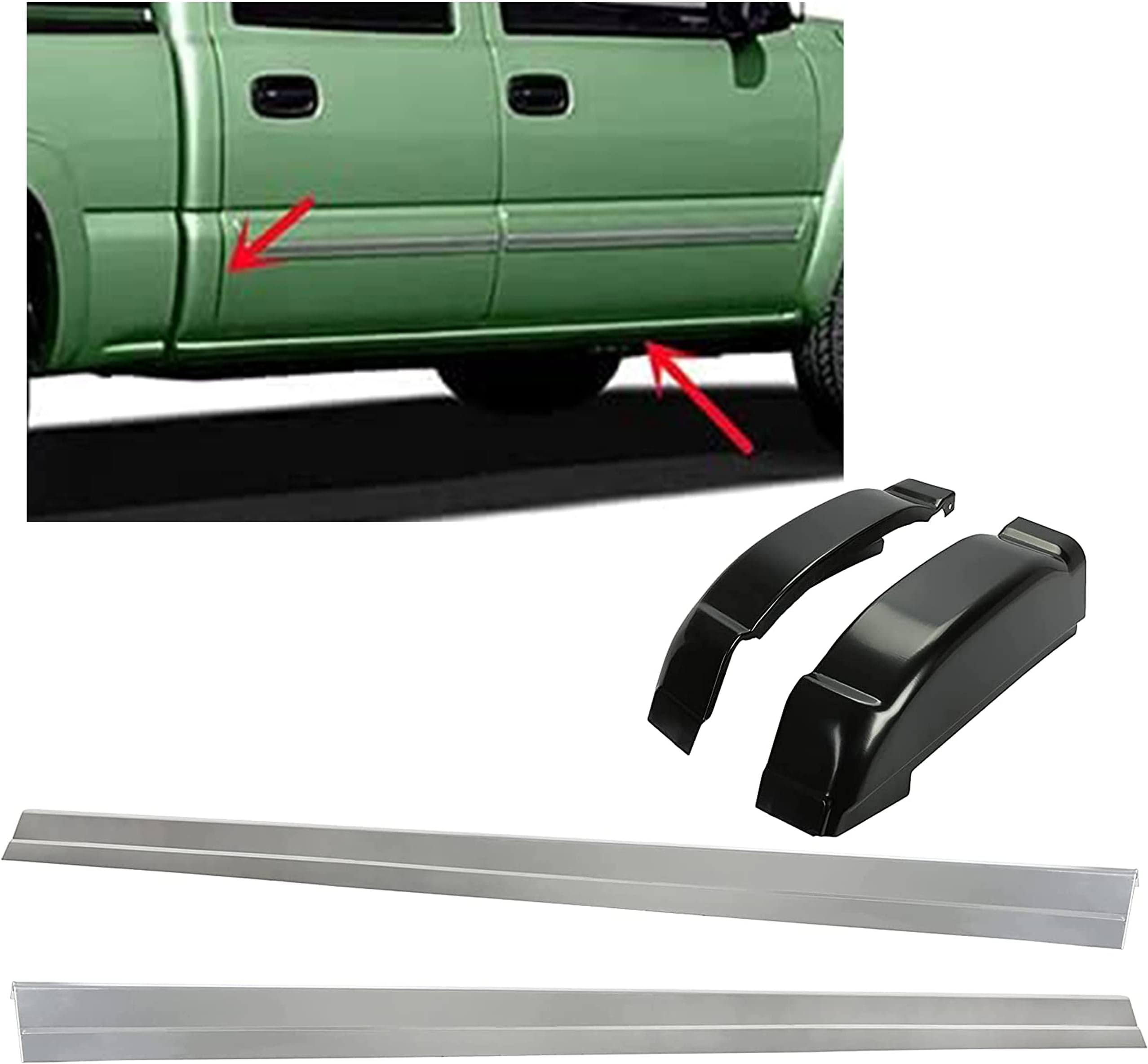 Amazon.com: ECOTRIC Outer Rocker Panels & Cab Corners Compatible with ...