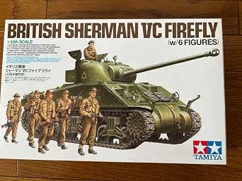 Amazon.co.jp: 135 British Tank Sherman VC with 6 Firefly Dolls : Toys ...