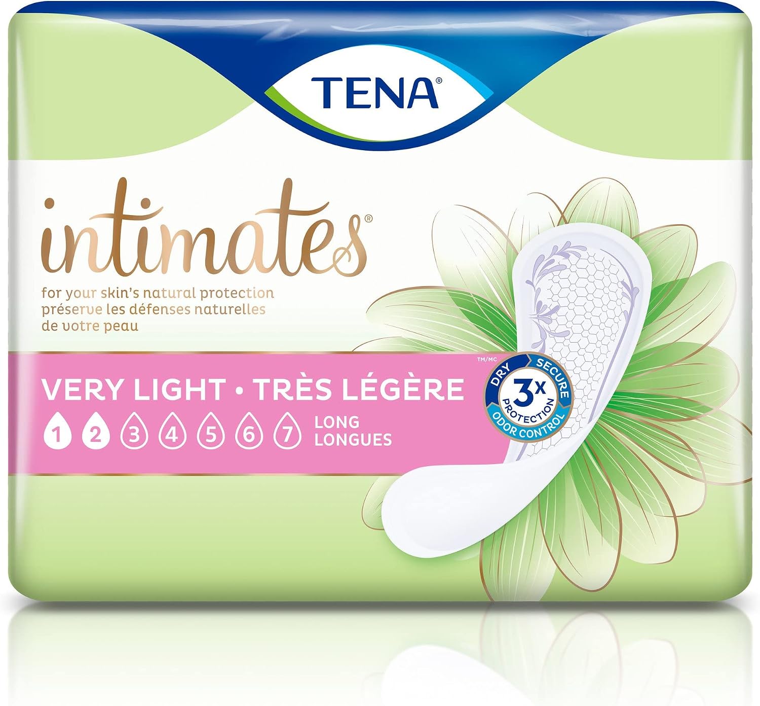 TENA Intimates Very Light Female Incontinent Pad Very Light Long 9" L ...
