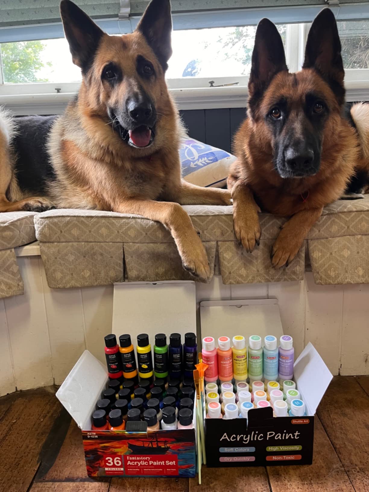 Shuttle Art 40 Pack Pastel Acrylic Paint Set, 30 Colours Paints with 10 ...