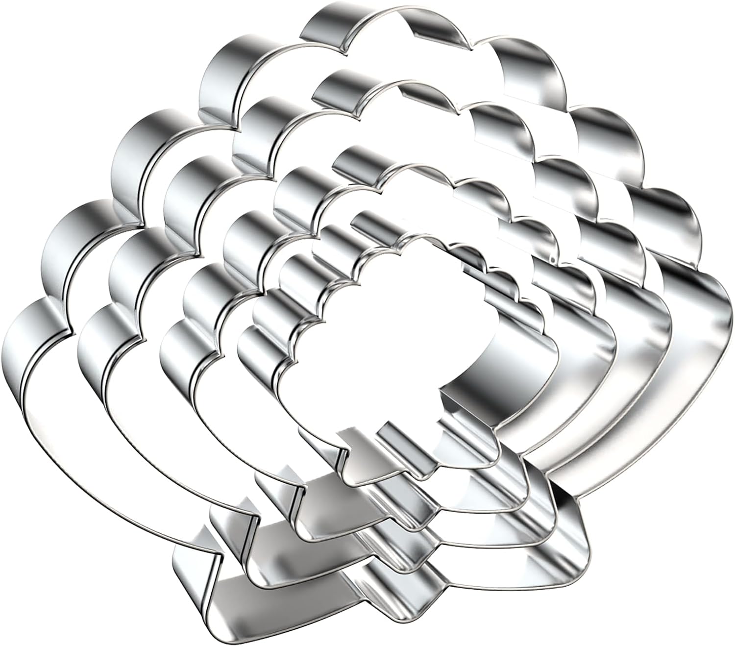 Amazon.com: Seashell Cookie Cutters Shapes Set for Baking Large Small ...