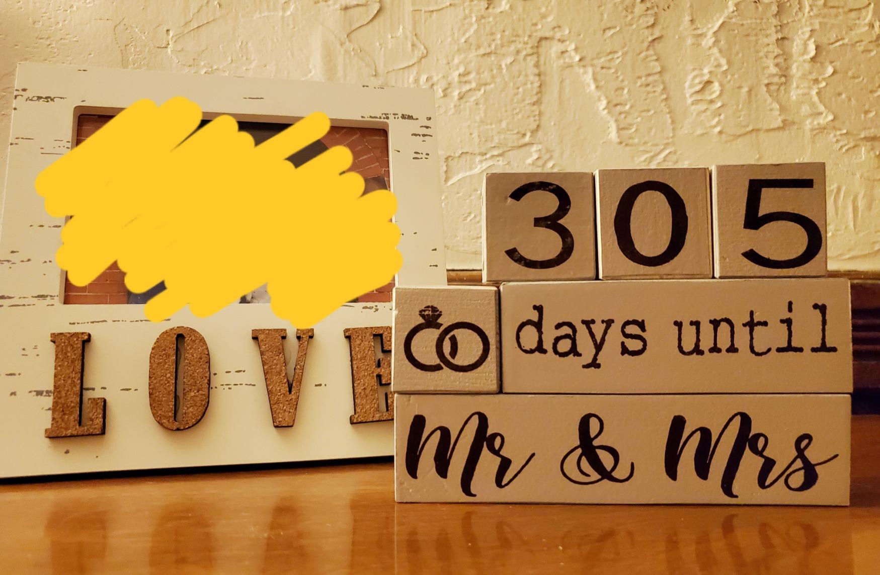 Amazon.com: Down To Date Wedding Countdown Calendar - Wooden Countdown ...