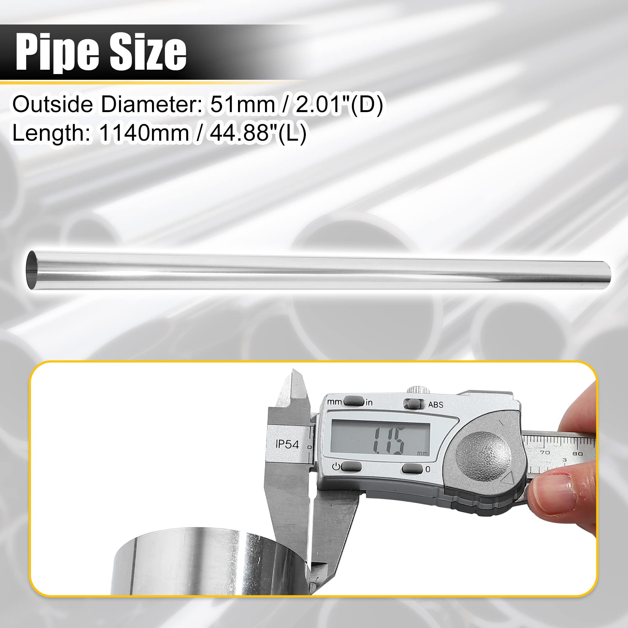 Snapklik.com : Straight 2" OD 45" Length DIY Custom Mandrel Exhaust ...