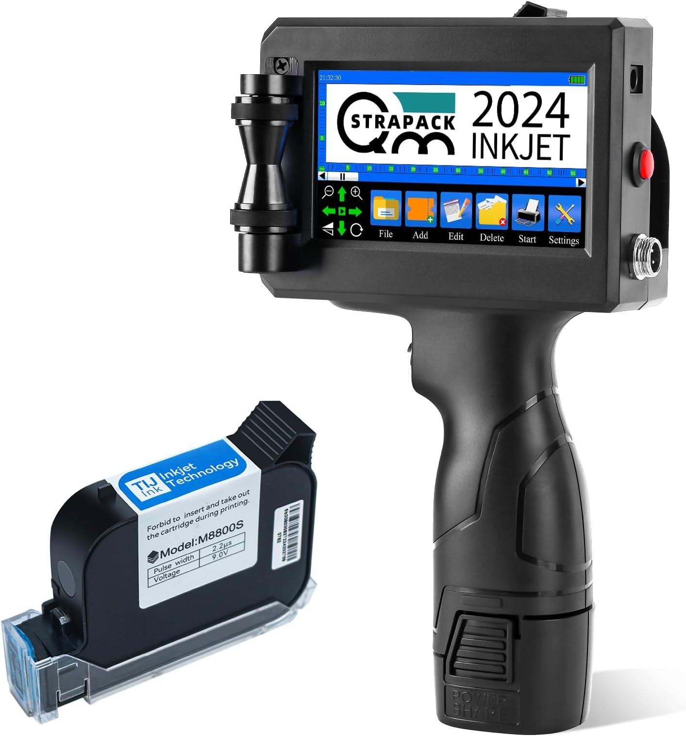 Amazon.com: QMSTRAPACK Handheld Inkjet Printer Gun Z10 Printing Height 0.08-0.5 Inch Inkjet ...