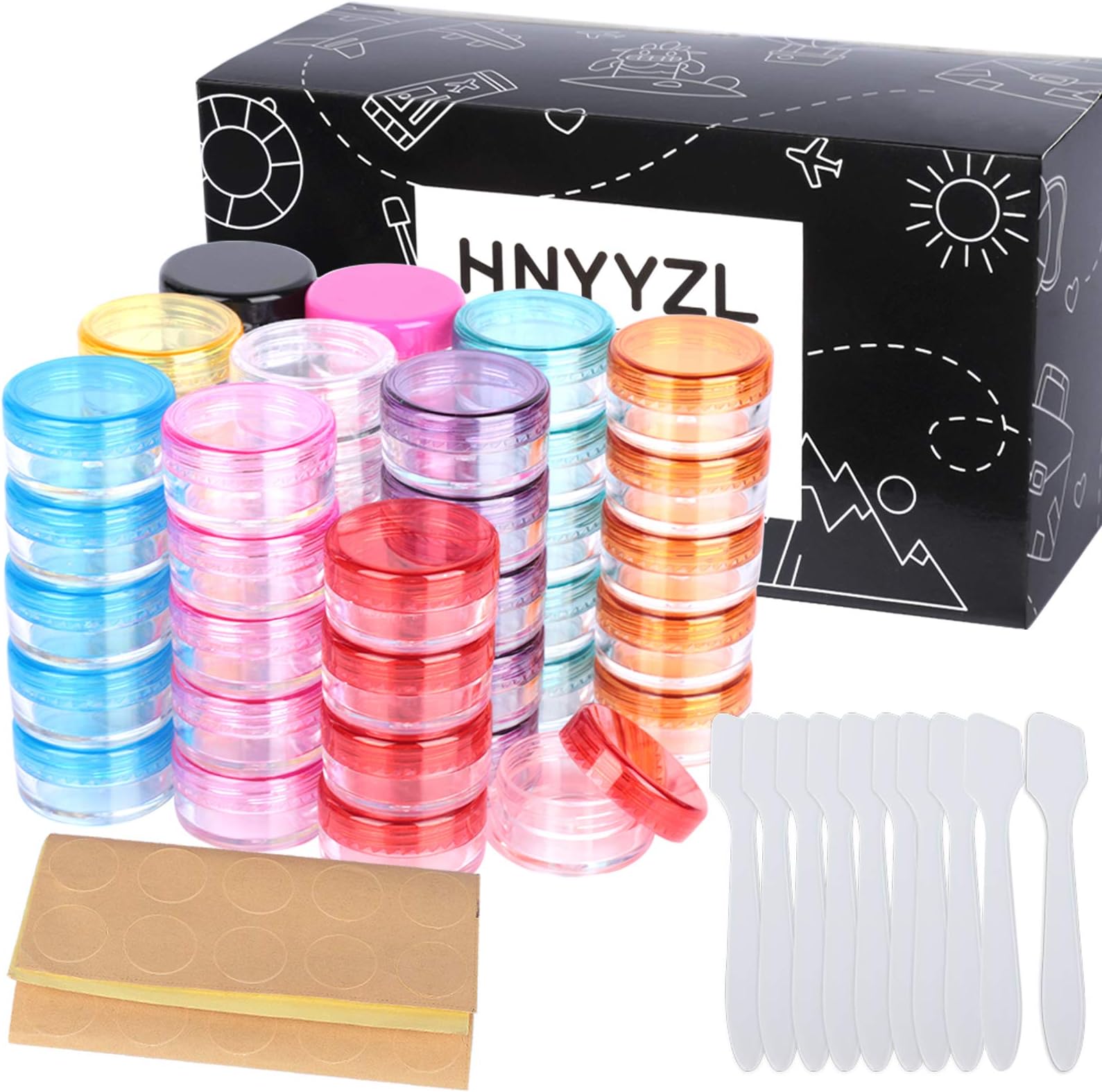 Amazon.com: 30 Pcs Cosmetic Containers, 10 Gram Empty Plastic Pots ...