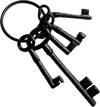 Amazon.com: MIOIO Vintage Pirate Skeleton Keys Set, Cast Iron, for ...