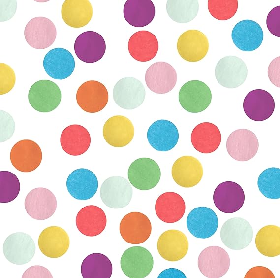 Amazon.com: Multicolor Circle Tissue Confetti - 23,000 Pieces of 1-Inch ...